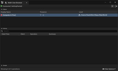 getting started with multi user editing in unreal engine unreal