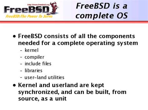 freebsd is a complete os