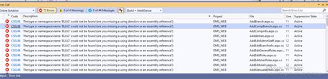 error cs0246 the type or namespace name xxxx could not be