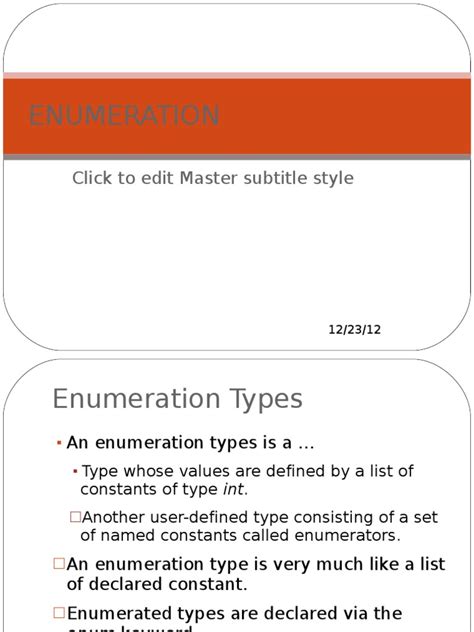 enumeration data type array data structure
