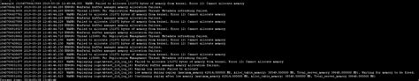 question warn failed to allocate 131072 bytes of memory from kernel