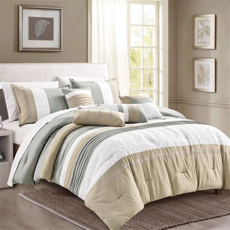 Hgmart Bedding Comforter Set Bed In A Bag 7 Piece Luxury Microfiber