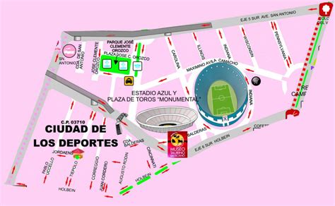 Mapa Del Estadio Ciudad De Los Deportes Ubicación Y Zonas Nts Edomex