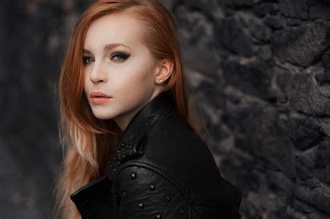 Wallpaper Face Women Redhead Model Depth Of Field Long Hair