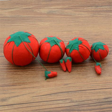 Red Tomato Shaped Diy Craft Needle Pin Cushion Holder Sewing Etsy