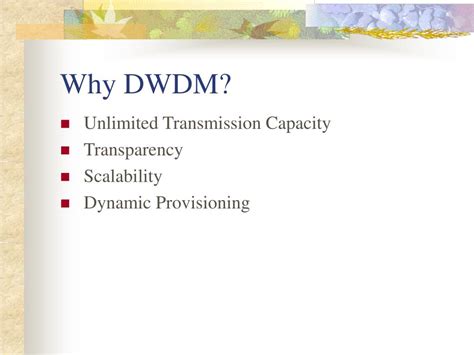 Ppt Dense Wavelength Division Multiplexing Dwdm Powerpoint