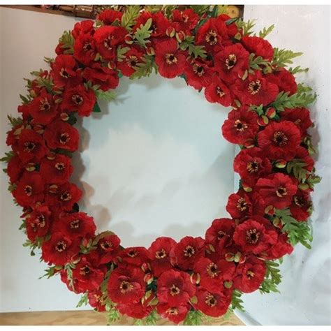 Poppy Remembrance Wreath Artificial Toronto Bulk Flowers