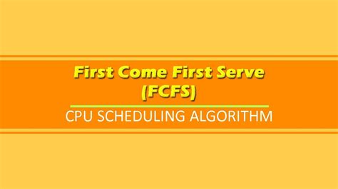 fcfs first come first serve cpu scheduling algorithm tagalog youtube