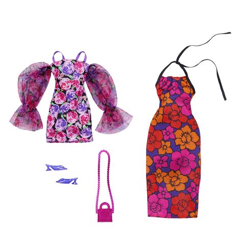 Barbie Clothes And Accessories Floral Theme Mattel