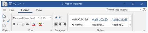 switching ribbon views ribbon for winforms componentone