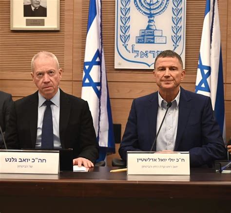 אדלשטיין לאחר דיון חסוי בוועדת החוץ והביטחון שמענו סקירה מדאיגה
