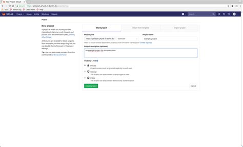 services gitlab firstuse [dokuwiki]