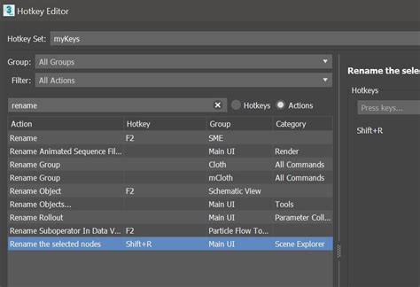 solved hotkey for rename command in scene explorer autodesk community