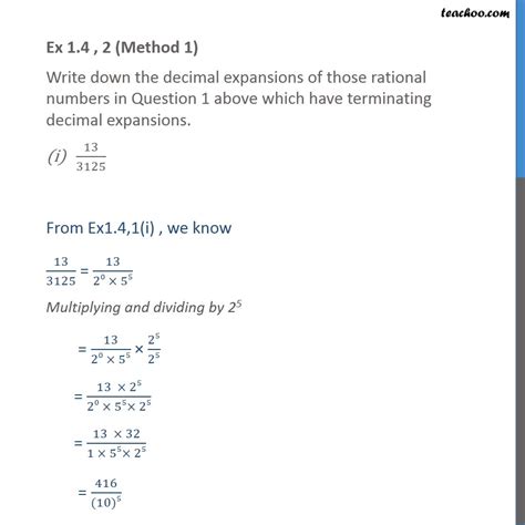 Terminating Decimal Examples And Forms