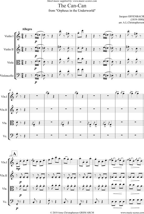 Orpheus In The Underworld Violin Sheet Music
