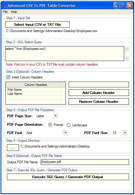 advanced csv to pdf table converter free download for windows convert
