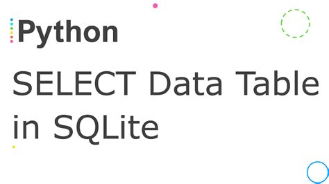 python select data table in sqlite database