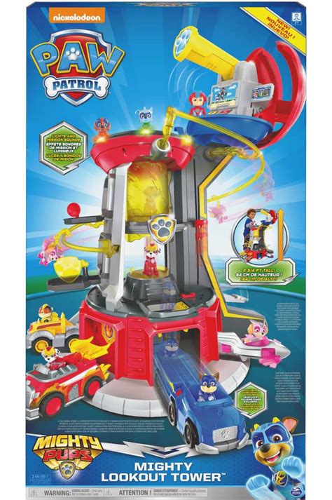 Nickelodeon Paw Patrol Mighty Pups Super Paws Lookout Tower Playset For