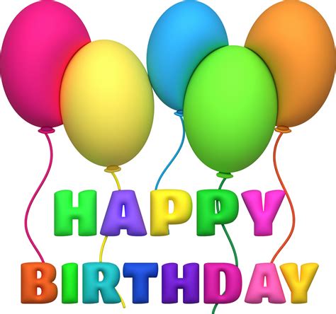 Illustration 3d Happy Birthday Words And Colorful Balloons 23354713 Png