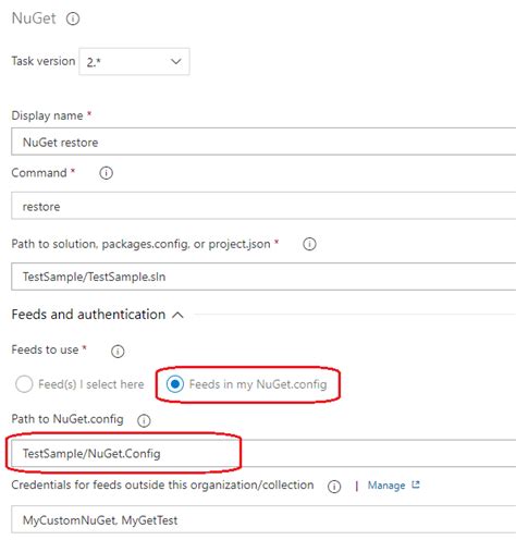 azure devops build fails with nu1101 unable to find