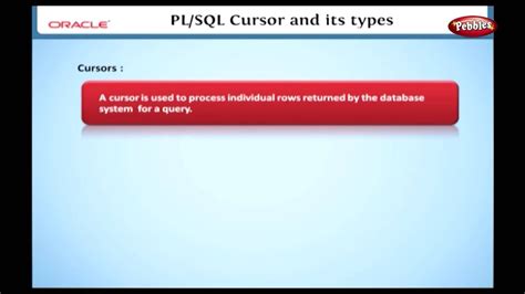 learn oracle pl sql cursor types explicit cursor implicit cursor