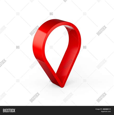 red map pointer 3d pin image and photo free trial bigstock
