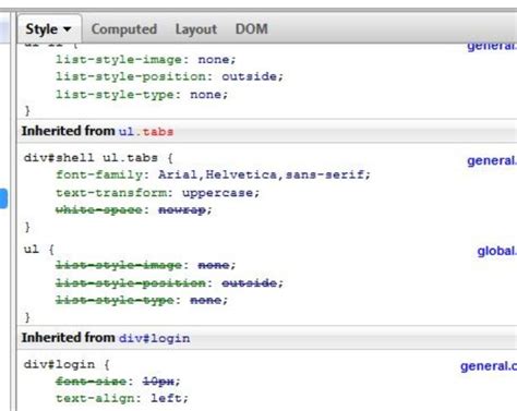 firefox css class name shown in red in firebug stack overflow