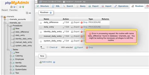 mysql phpmyadmin you might be lacking the necessary privileges to