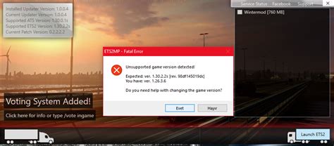 unsupported game version detected fatal error solved topics