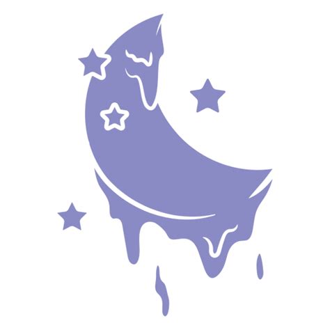 Design Png E Svg De Lua Roxa Com Estrelas Para Camisetas
