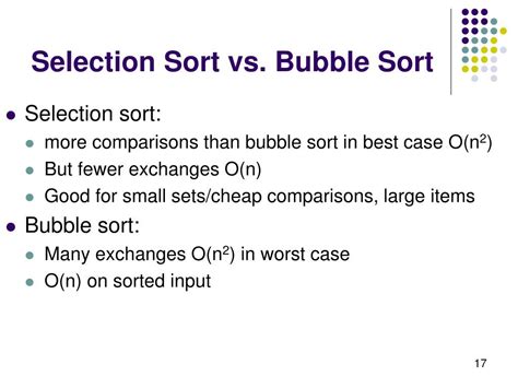 selection sort vs bubble sort slidesharedocs
