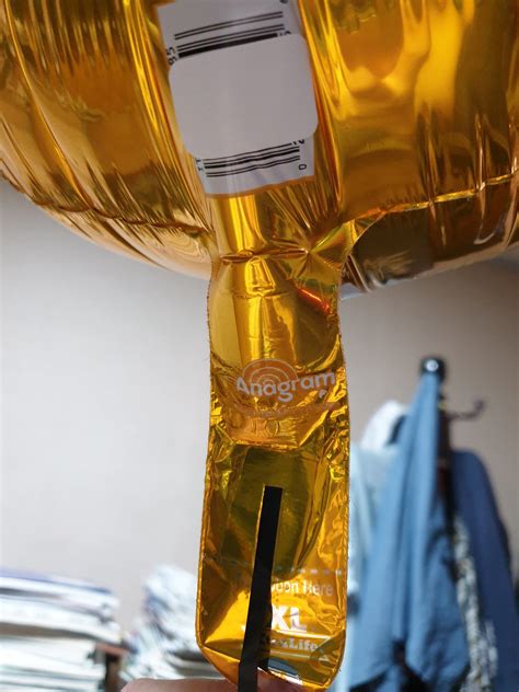 Anagram Gold Round Mylar Foil Balloon Inflated With Helium In 2020