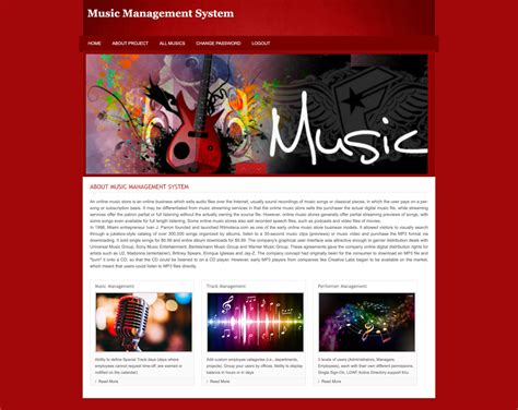 music management system php mysql free source code