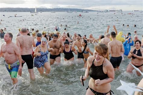 Vancouverites Strip Down For 100th Annual Polar Bear Swim Photos Listed