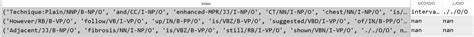 nlp how to insert pos tags in a dataframe arranged in