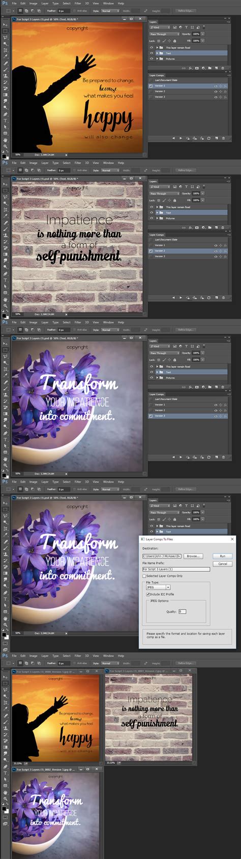 solved save each text layer with a picture adobe support community