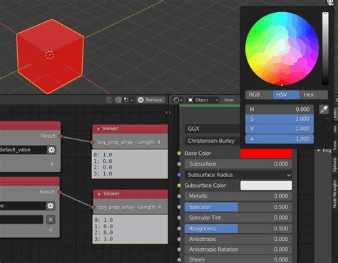 animation nodes object attribute input color is not updating