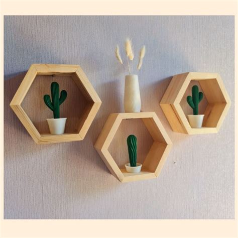 Jual S K Rak Dinding Hexagonal D25cm Rak Heksagonal Hiasan Dinding