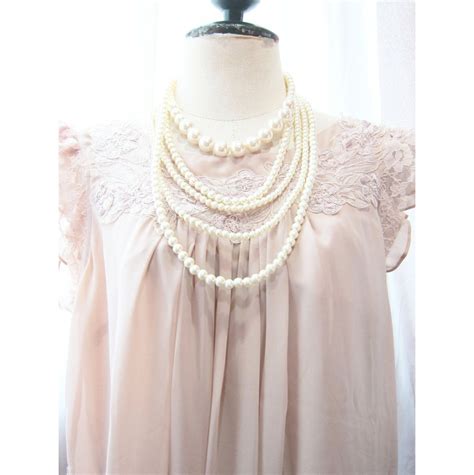 Carrie Bradshaw Pearl Vintage Style Pearl Necklace Stacked Etsy