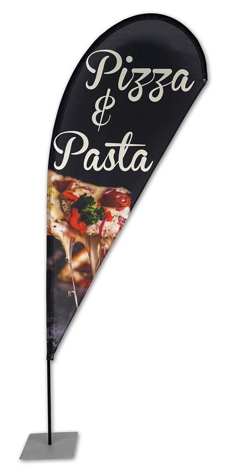 Beachflag Tropfen 280 Basic Set Motiv Pizza And Pasta Beachflags De