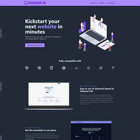 the best free tailwind css components for 2022 website design in