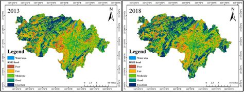 Spatial Distribution Of Rsei Grades In Songming County Download