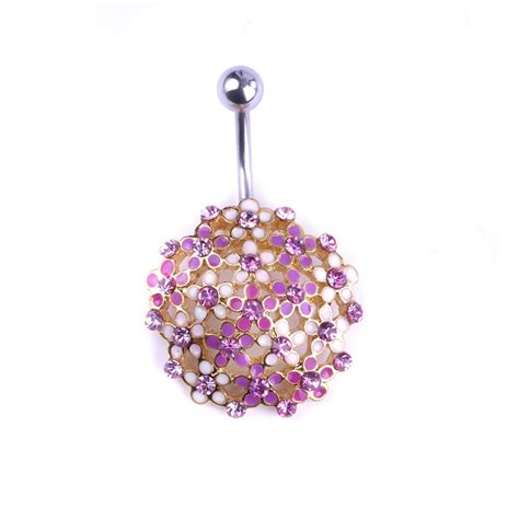 Flowers Shape Sexy Body Jewelry Piercings Navel Belly Button Rings For