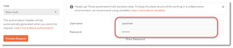 how to set basic authentication in postman for rest call