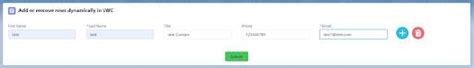 how to add or delete rows dynamically in salesforce using lwc