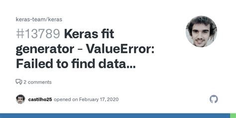 keras fit generator valueerror failed to find data adapter that can