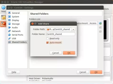 sharing linux how to permanently mount folder in centos home directory
