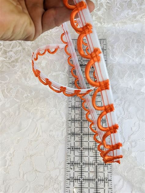 orange satin corset loops lacing looping trim for gown corset etsy