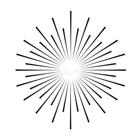Sunburst Vector Black Color Stock Vector Illustration Of Vector