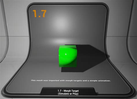 1 7 morph targets unreal engine documentation